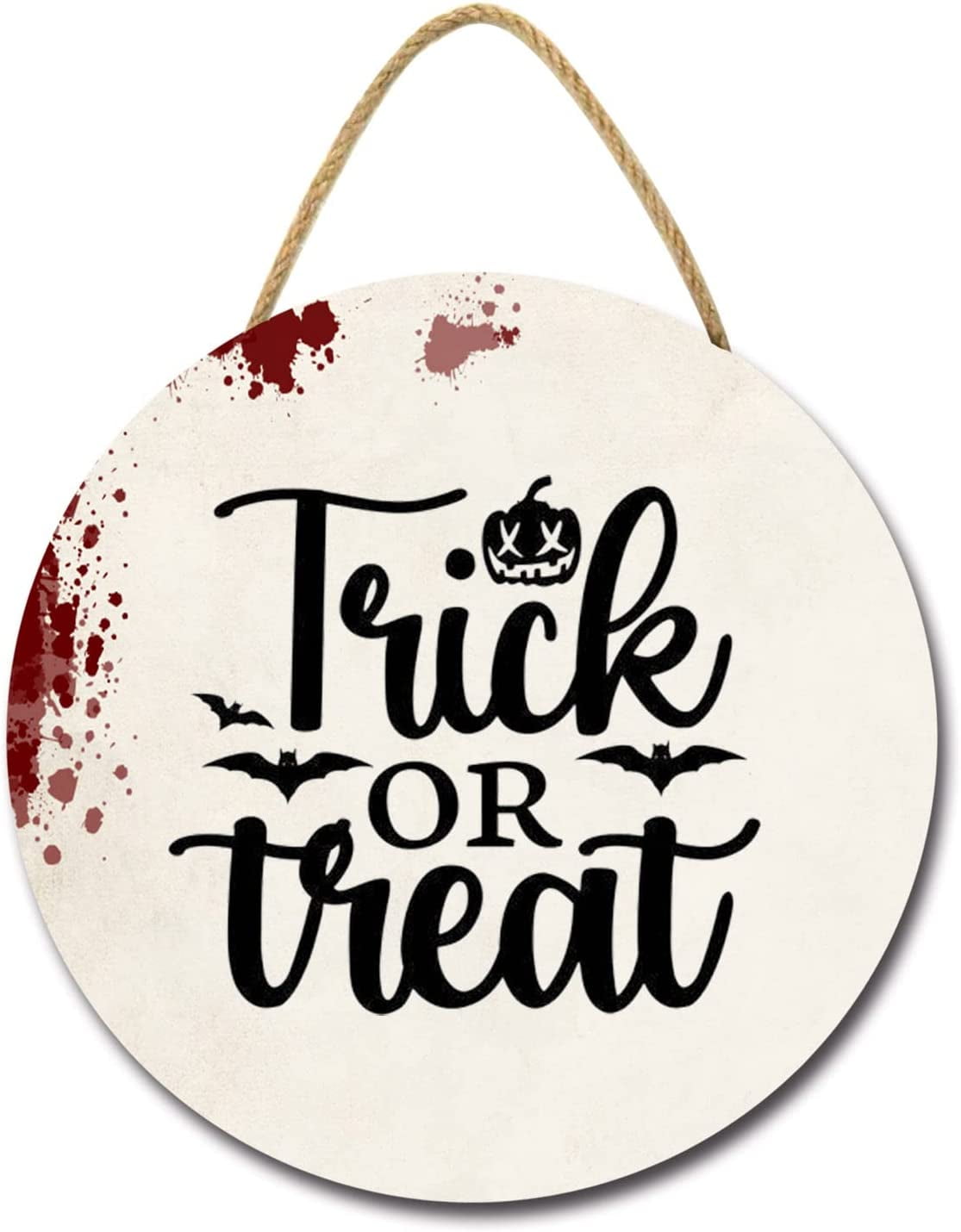 Eveokoki 12" Trick or Treat Halloween Decoration Halloween Sign for ...