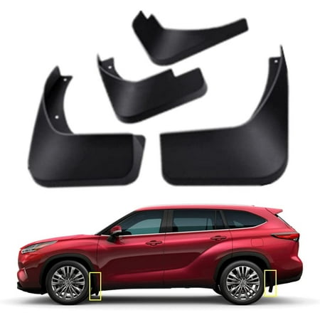 Mud Flaps Kit for 2020 Toyota Highlander 2021 2022 Mud Splash Guard ...