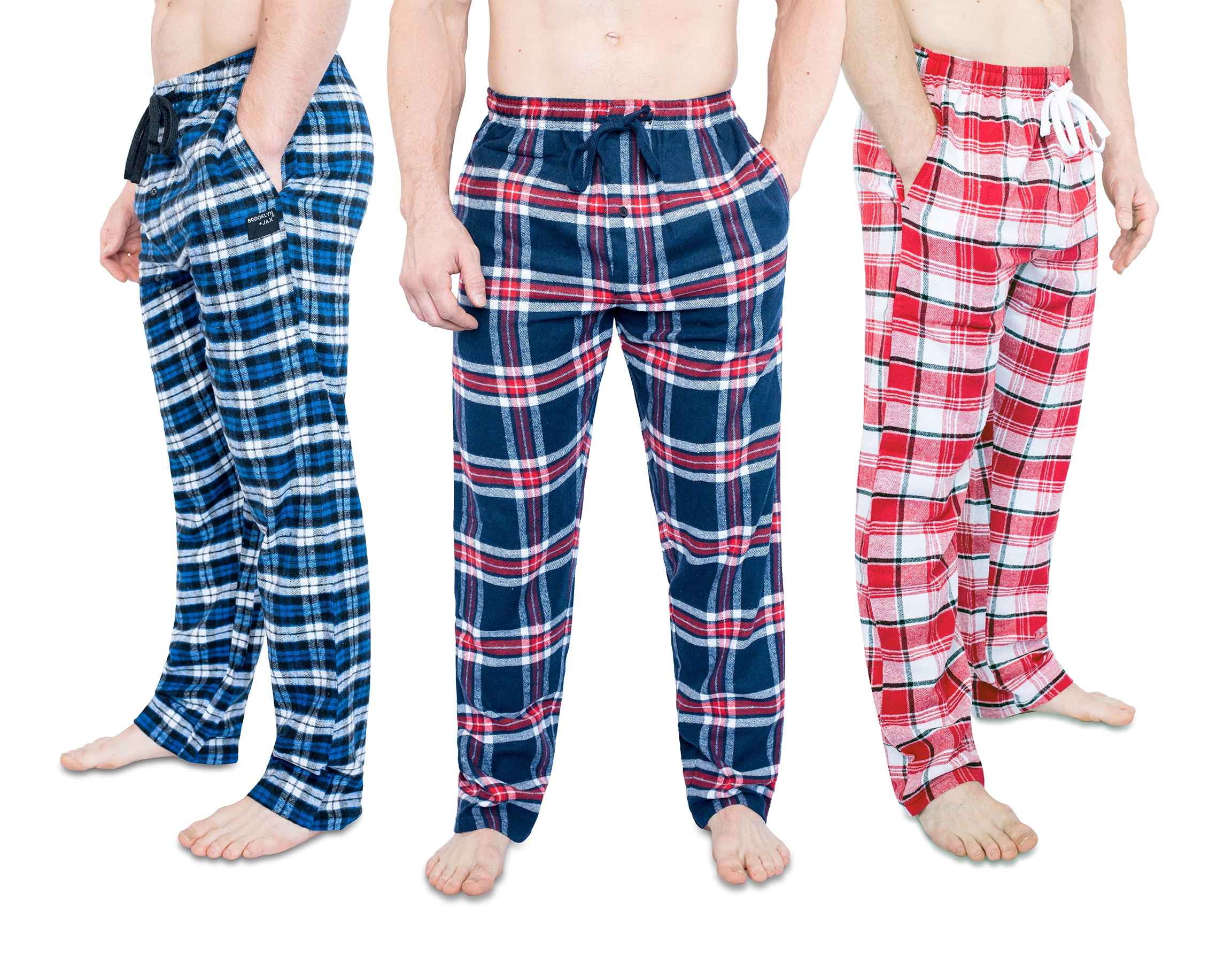 Men Ultra Soft Flannel Plaid Pajama Lounge | Brooklyn Jax Sleep Pants ...