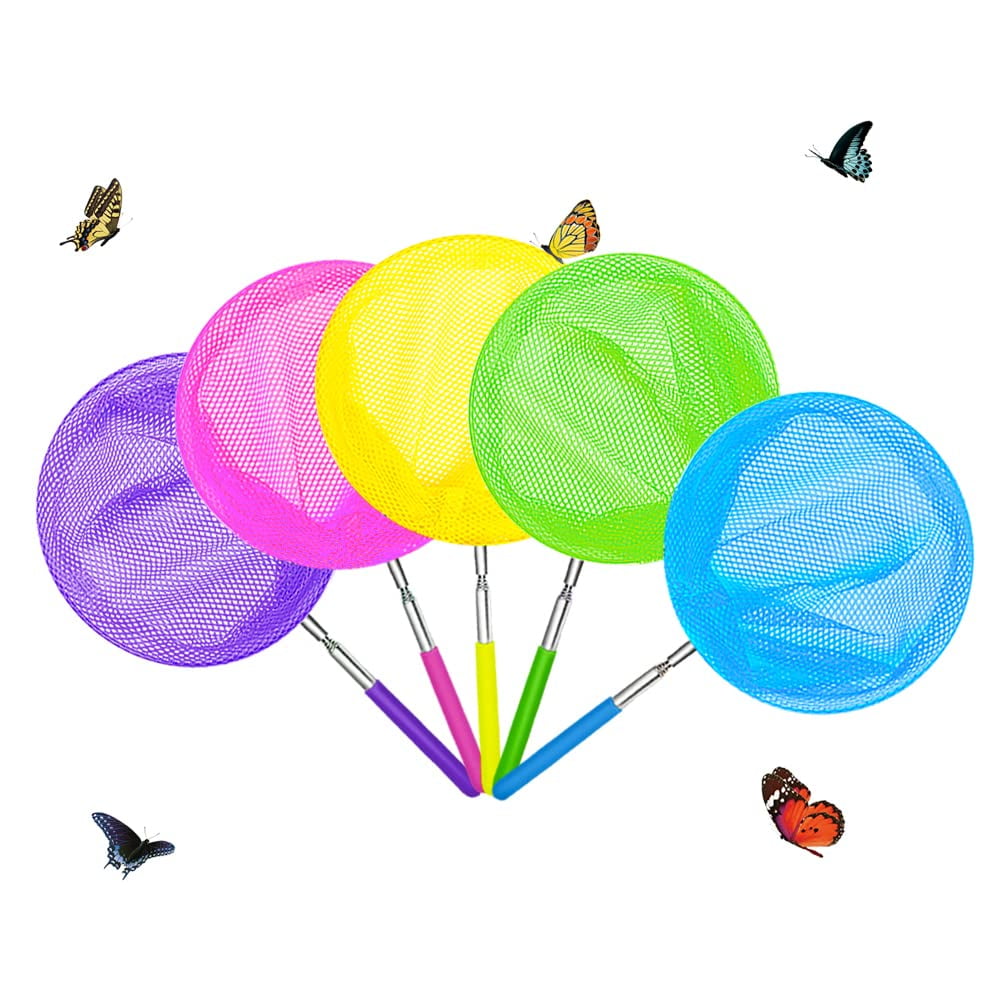 FOAUUH Kids Butterfly Nets, 6 Pack Colorful Insect Net Perfect Outdoor ...