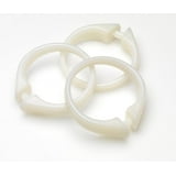 Frosted Clear Set of 12 Easy-to-Use Plastic Snap On Shower Curtain ...