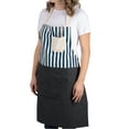 Mainstays Chef Kitchen Apron, 28" x 32" Stripe Cotton Bib Apron with ...
