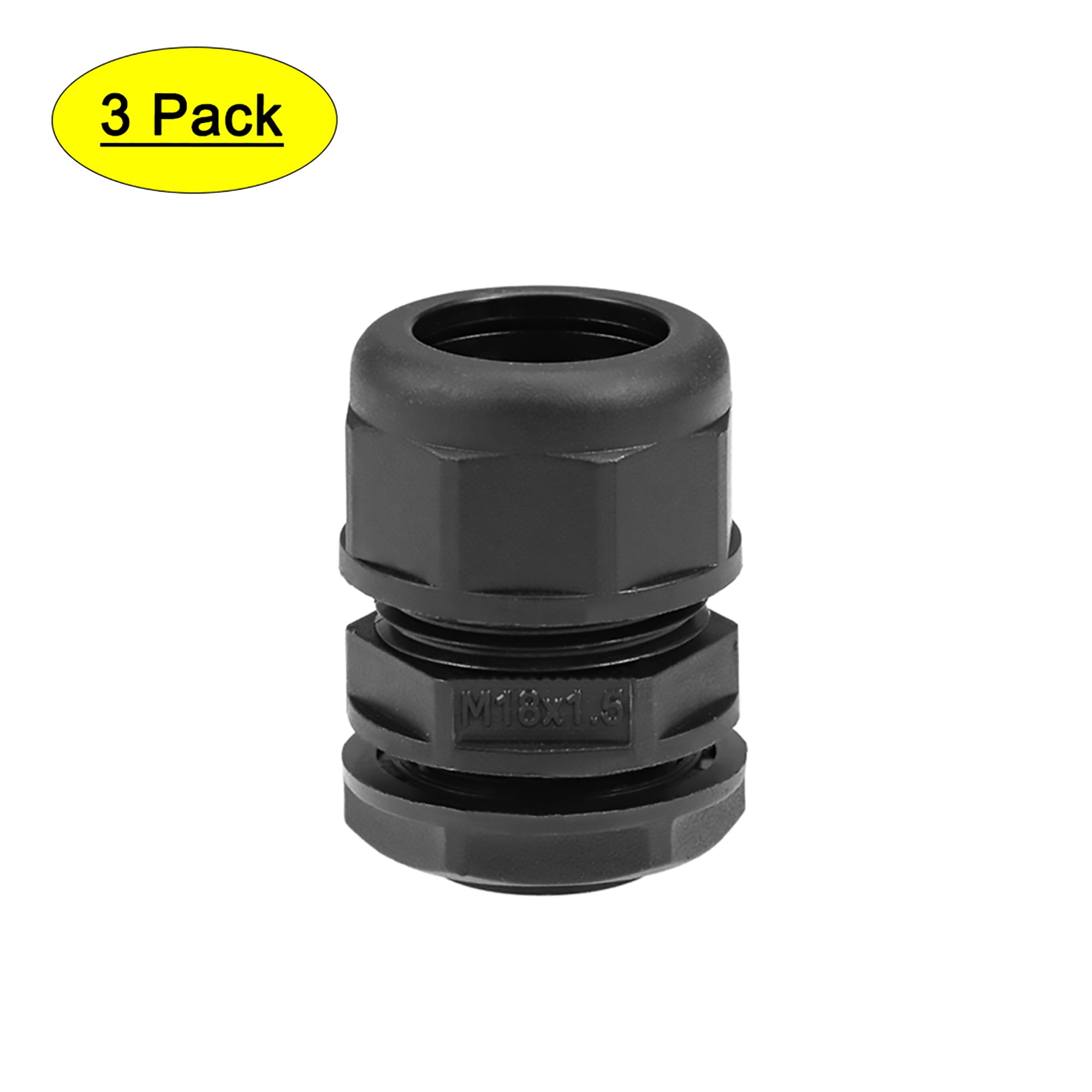 Uxcell M18 AD15.8 Adjustable Waterproof Cable Gland Corrugated Tube ...