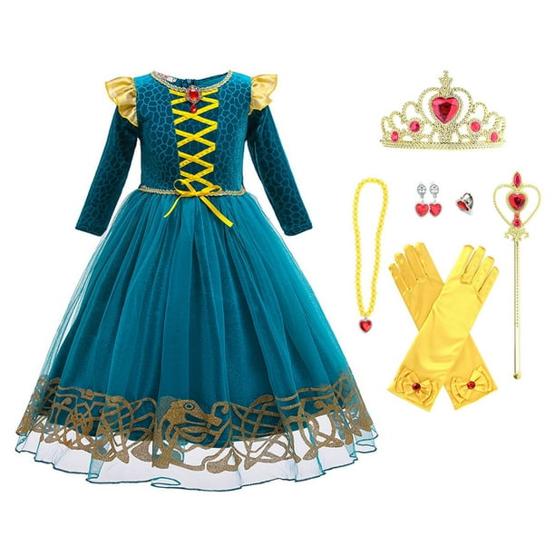 Brave Princess Merida Costume Kids Dress Up Costume Birthday Carnival ...