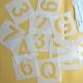 Letter and Number Stencils, 3 Inch, 36 Pieces, Reusable Alphabet ...