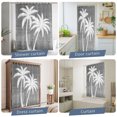 Coastal Palm Tree Retro Gray Shower Curtain Set, Waterproof Shower ...