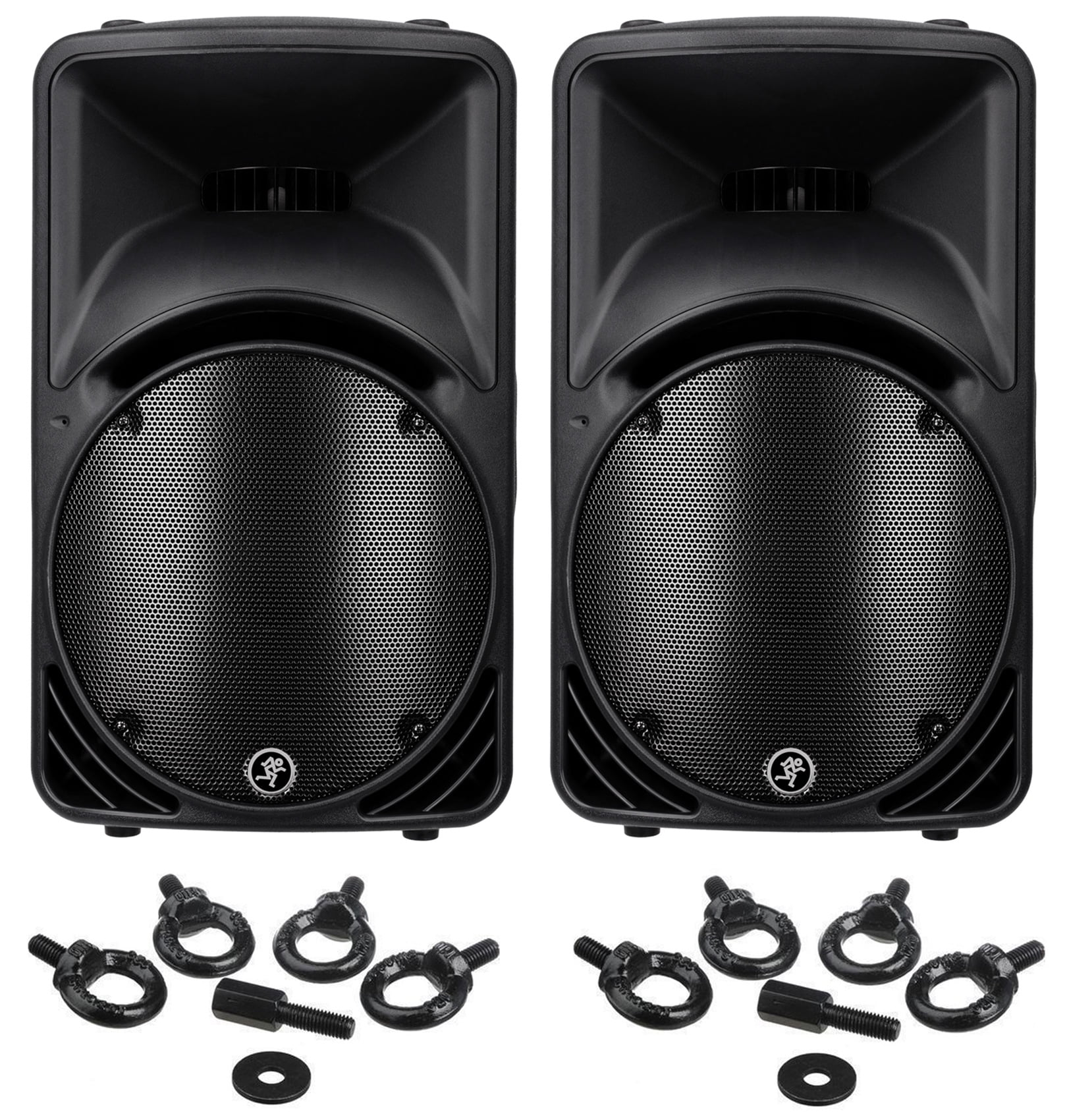2) Mackie C300Z Compact 12" Passive 2-Way PA Speakers/Monitors+2) Eye ...
