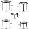 FOUKUS 5-Pack Metal Plant Stand Set - Heavy Duty Indoor Outdoor Flower ...