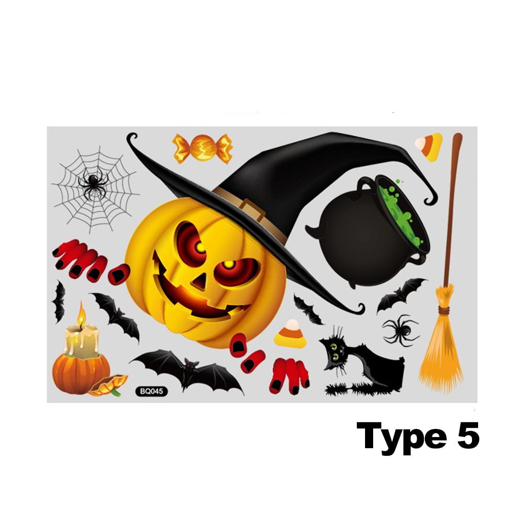 Gift Zombies Ghost Pumpkin Bats Spider Festival Supplies Bloody Decal ...