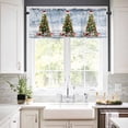 Christmas Tree Kitchen Curtains Valances and Tiers Set of 3 Red Hat ...