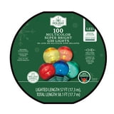 Indoor/Outdoor 100-Count LED Super Bright G30 Christmas String Lights ...