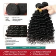 Human Hair Bundles with Closure Loose Deep Wave Hair Bundles Free Part ...