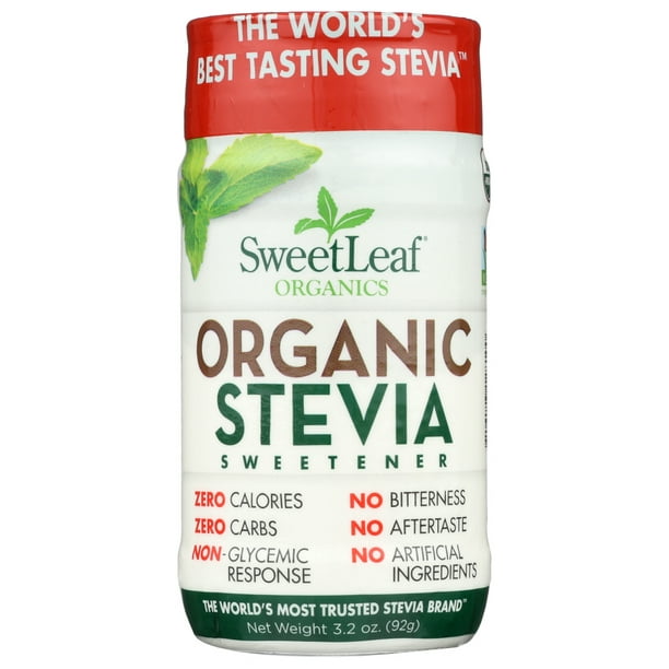Sweet Leaf Sweetener Organic Stevia, 3.2 Oz - Walmart.com - Walmart.com
