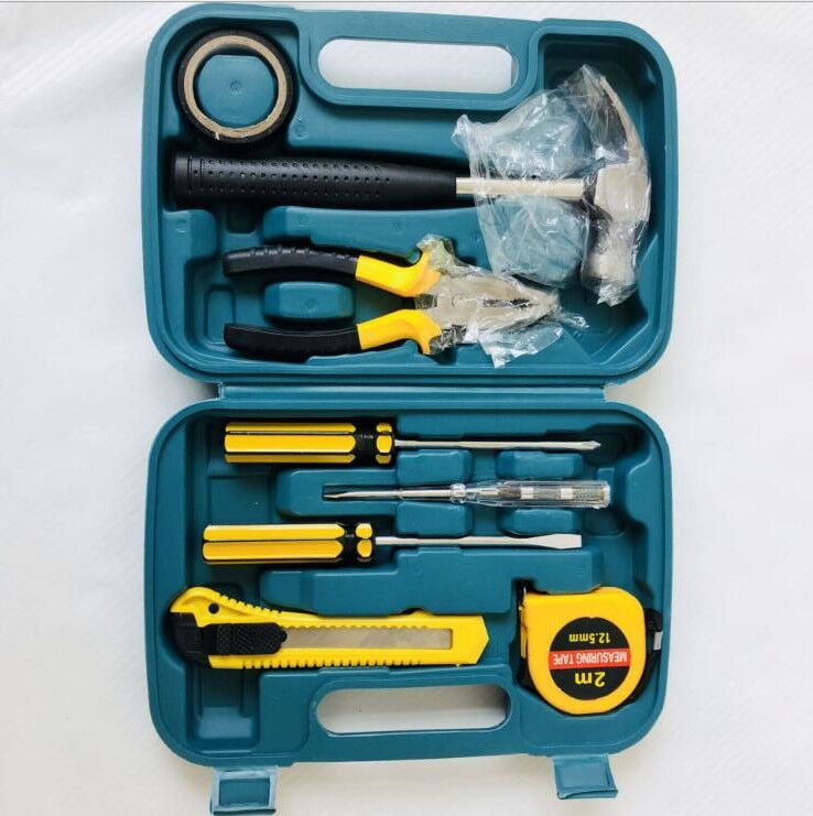 Household Tool Kit – 9-Piece Handheld Tool Set with Hammer, Phillips ...