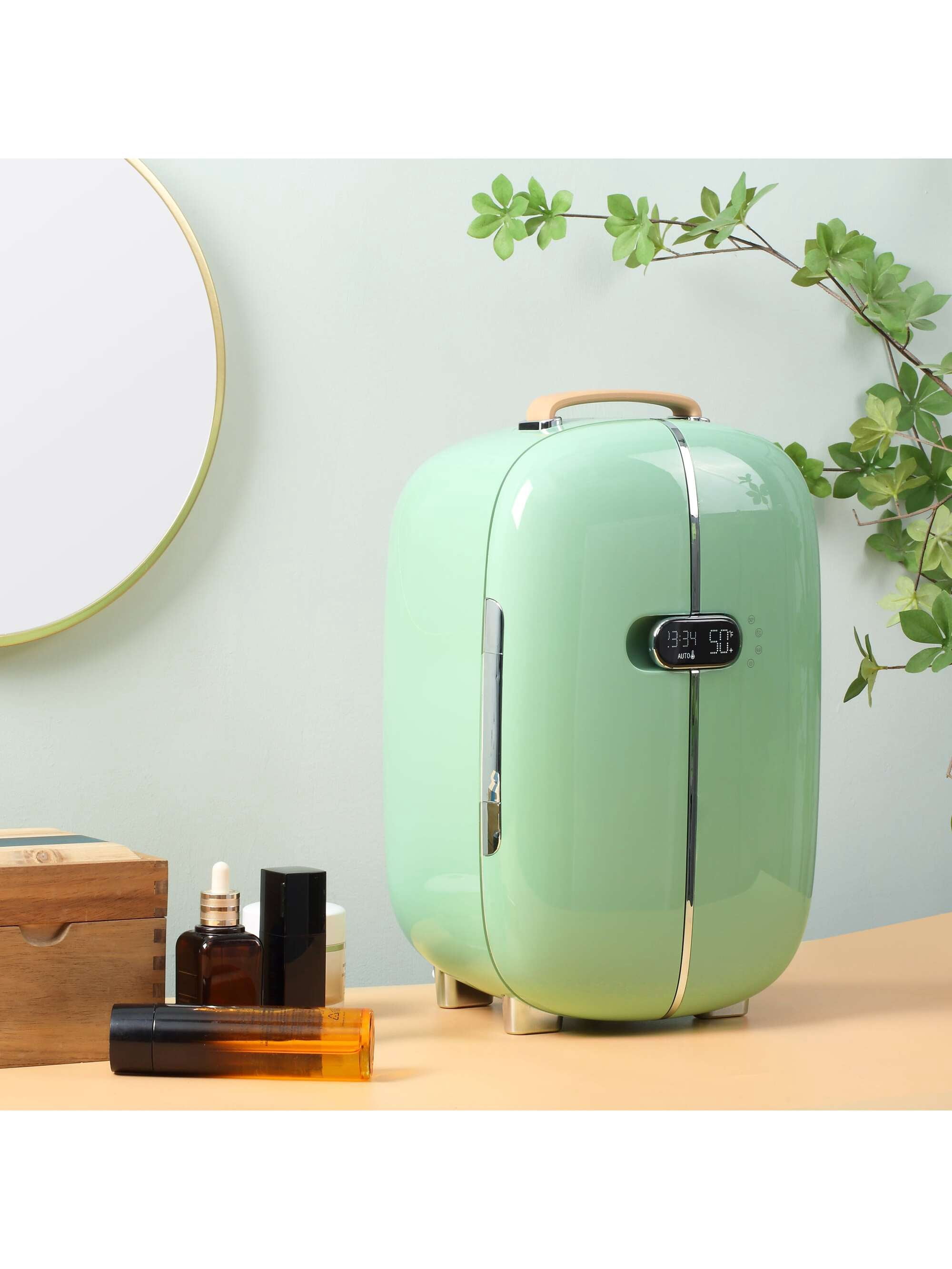 HOMCOM Portable Skincare Fridge, 12L Mini Fridge for Bedroom, Office ...