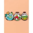 3Pcs Multicolor Bottle Frogs Enamel Pins Cartoon Animal Lapel Brooches ...