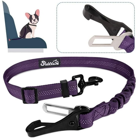 Dog Seat Belt, Adstable Dog Safety Belt Leash, 2 in 1 Latch Bar ...