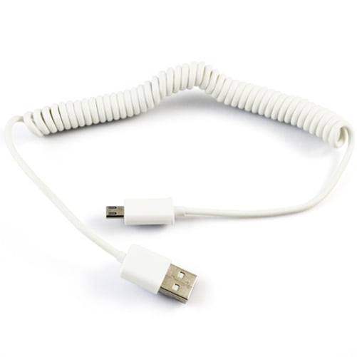 Verizon Samsung Galaxy S5 White Coiled Micro USB Cable Rapid Charger ...