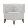 Pemberly Row Wood Upholstered Corner Nook Bench in Light Grey - Walmart.com