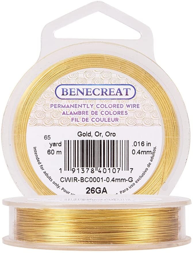 26-Gauge Tarnish Resistant Gold Wire 197-Feet/66-Yard Craft Copper Wire ...