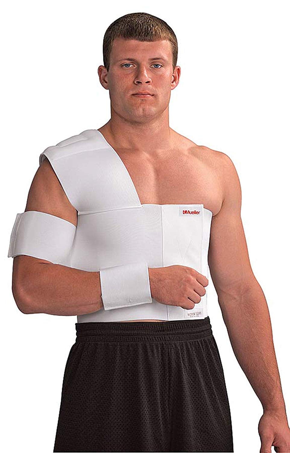 Mueller Sport Care Right Shoulder Stabilizer Brace with Elastic Strap ...