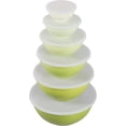 Melamine Mixing Bowls with - 12 count Nesting Bowls Set 6 Bowls and 6 ...
