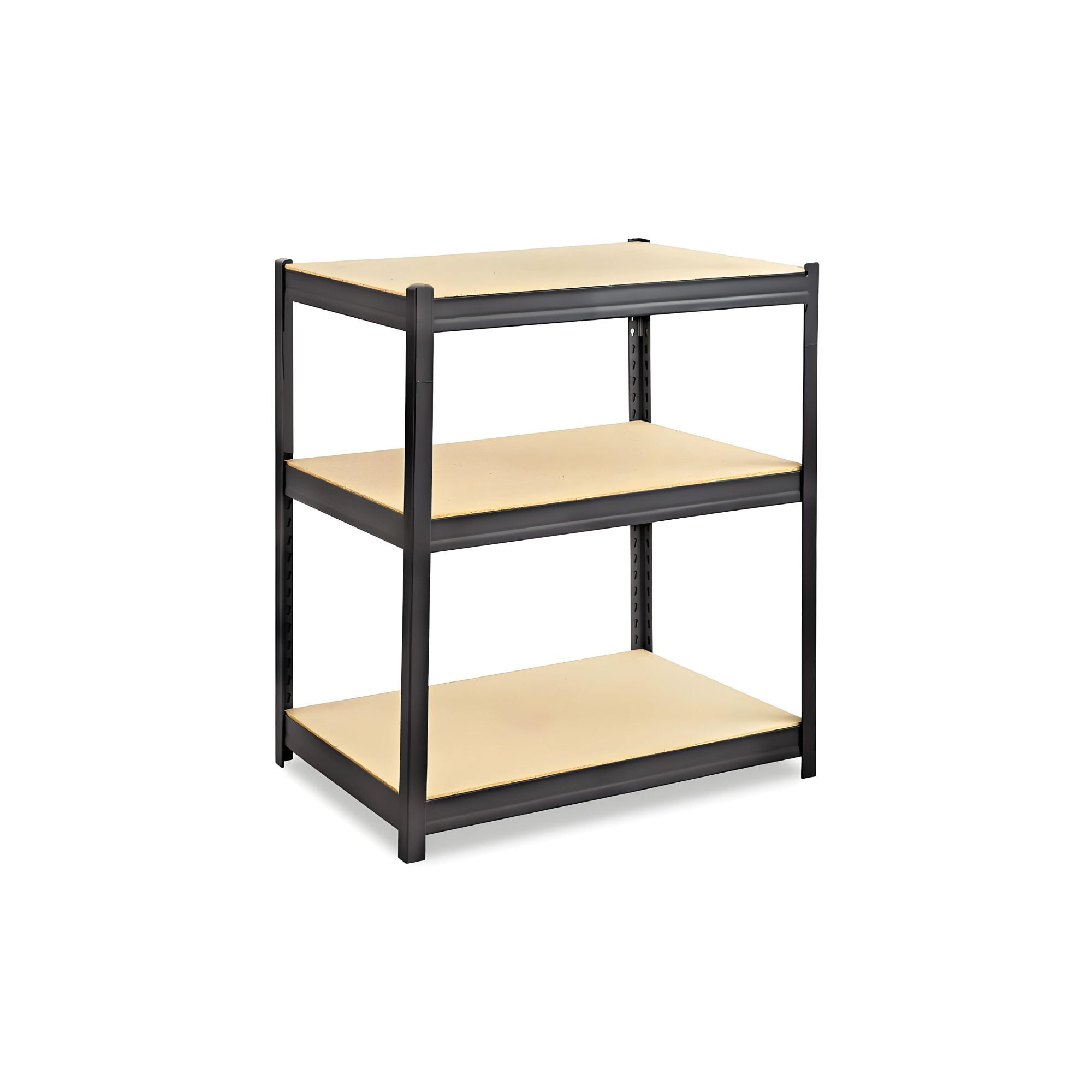 TOYTEXX 3-Tier Metal Shelving Unit, Industrial Storage Rack with MDF ...
