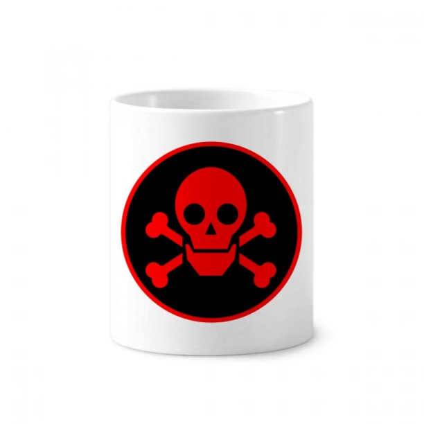 Red Dangerous Checal Toxic Radiation Symbol Toothbrush Pen Holder Mug ...