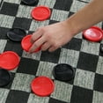 Lulu Home Jumbo Checkers, Giant 3-in-1 Checkers Game Rug Board Game Set ... Lulu Home Jumbo Checkers, Giant 3-in-1 Checkers Game Rug Board Game Set ...