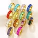Anillo de cristal de circón 3A para mujer, sortija de lujo Multicolor ...