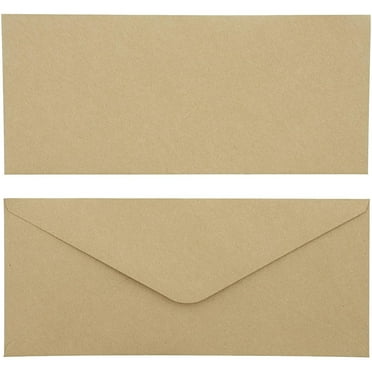 Walmart 100 Pack #10 Brown Envelopes, Gummed Seal, for Mailing ...