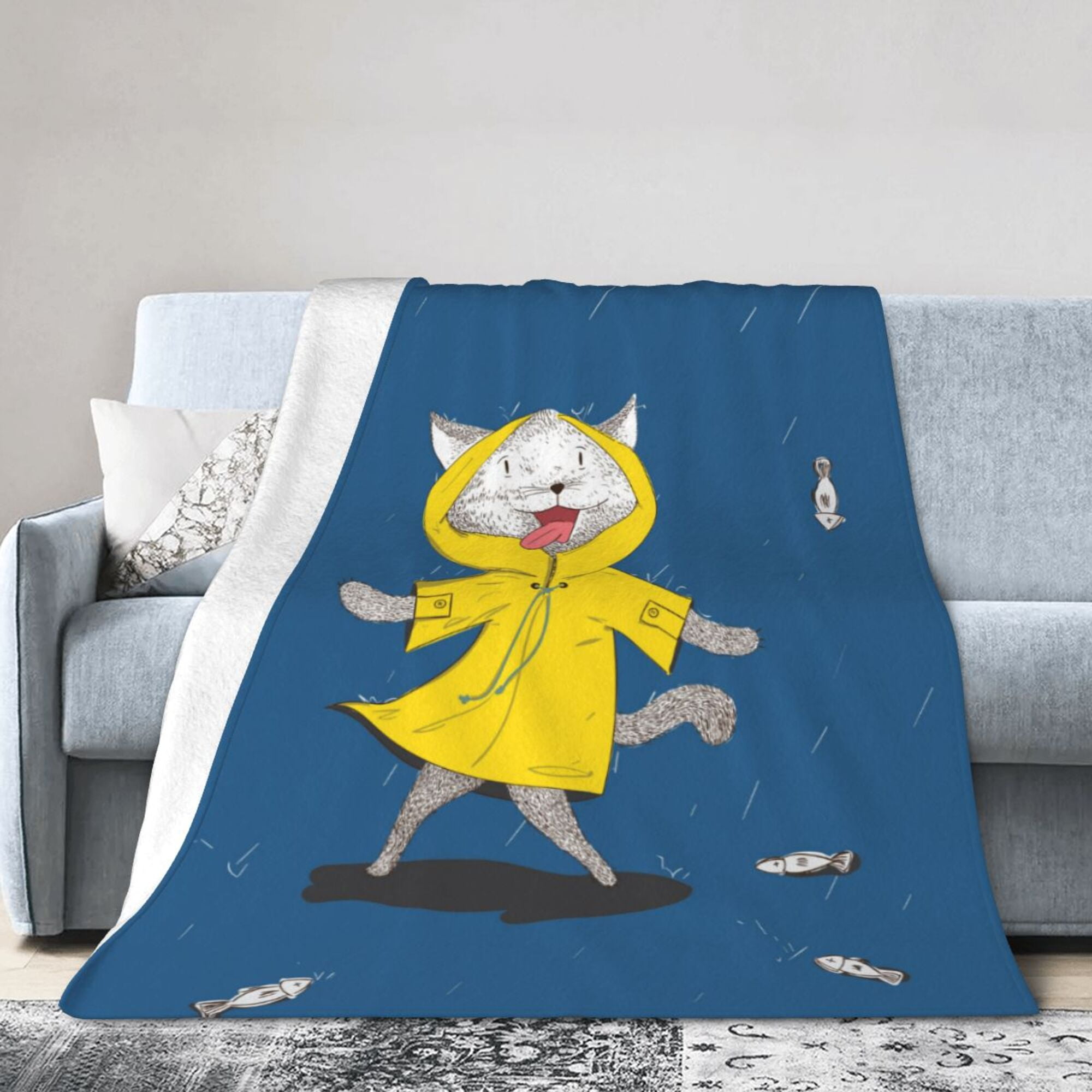 DouZhe Ultra-Soft Micro Fleece Lightweight Flannel Bed Blanket, Doodle ...