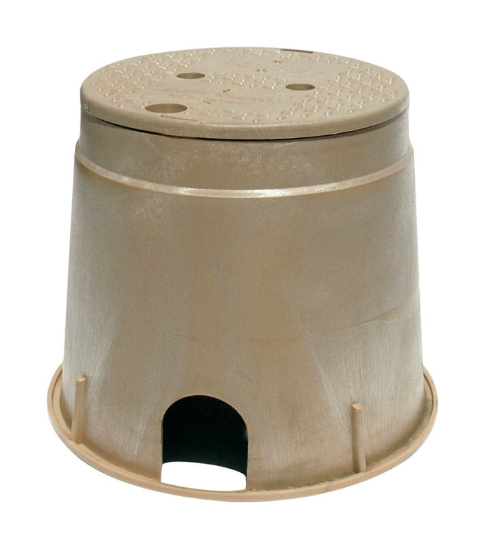 NDS 12.9 in. W X 11.6 in. H Round Valve Box with Lid Brown - Walmart.com