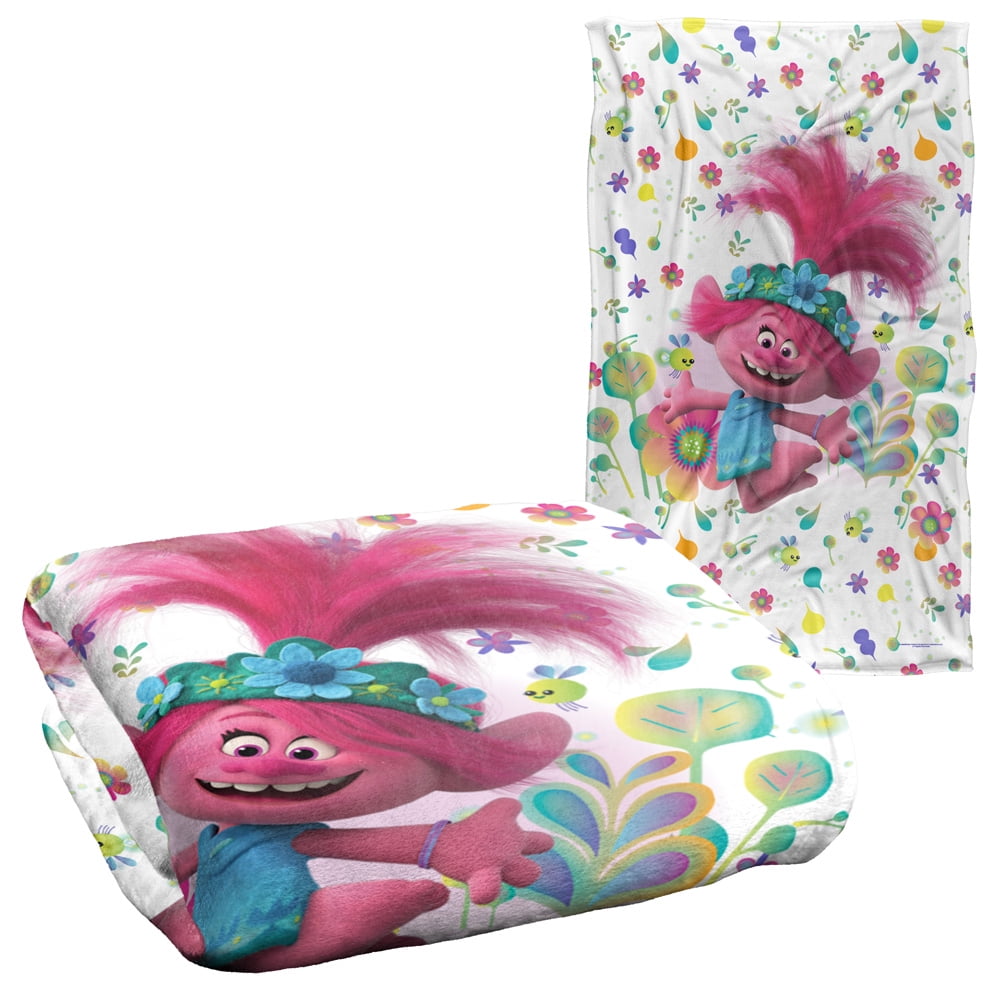 Trolls Blanket, 36"x58", Running Towards A Hug Silky Touch Super Soft ...