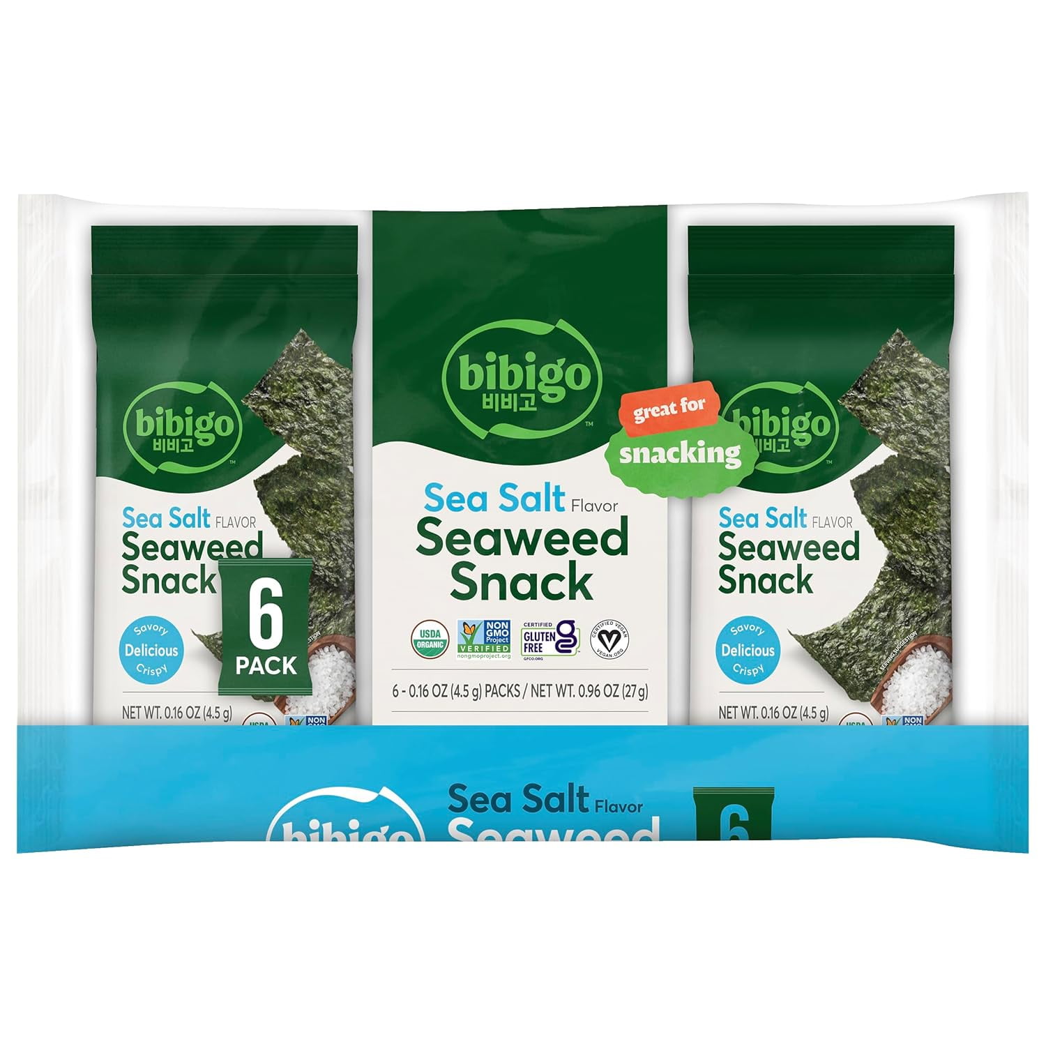 Crispy Sea Salt Flavor Seaweed Snacks | Walmart en línea