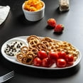 XINLTC Chip and Dip Serving Platter Set, 13 Inch Ceramic Divided Snack ...
