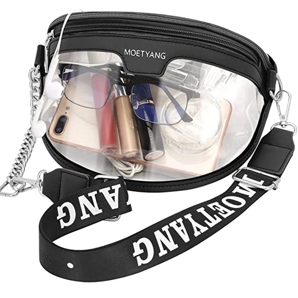 WOWMTN Fanny Pack Black MOETYANG Clear Purse for Women, Crossbody ...