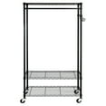 Oceanstar Garment Rack with Adjustable Shelves with Hooks- Black ...