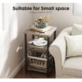 3-Tier End Table, Side Table with Open Shelves, Bedside Table for ...
