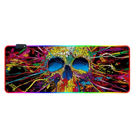 Rgb Gaming Mouse Pad, Oversized Glowing Rgb Extended Waterproof Soft ...