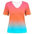 AnuYalue Womens Plus Size Tops Casual V Neck Shirts Soft Basic Tees ...