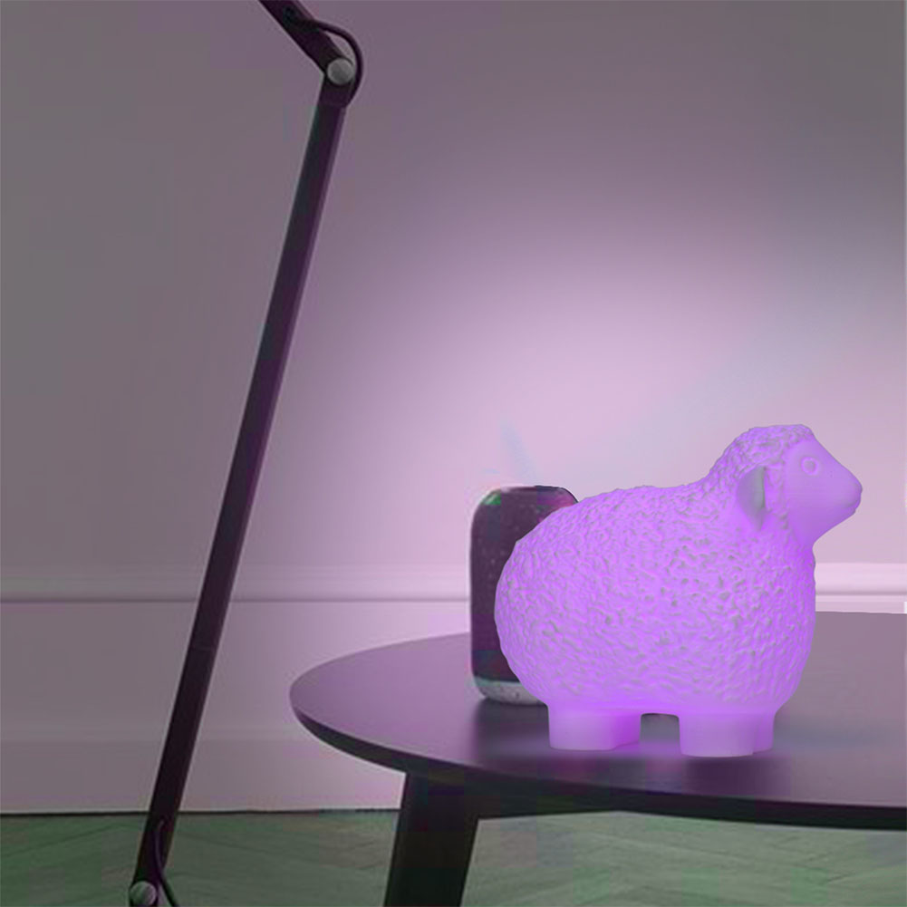 3D Printing Sheep Shaped Night Light, USB LED Table Lamp 16 Colours ...