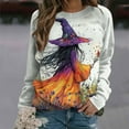 asdoklhq Witch Halloween Vintage Graphic Tee Party Shirts ...