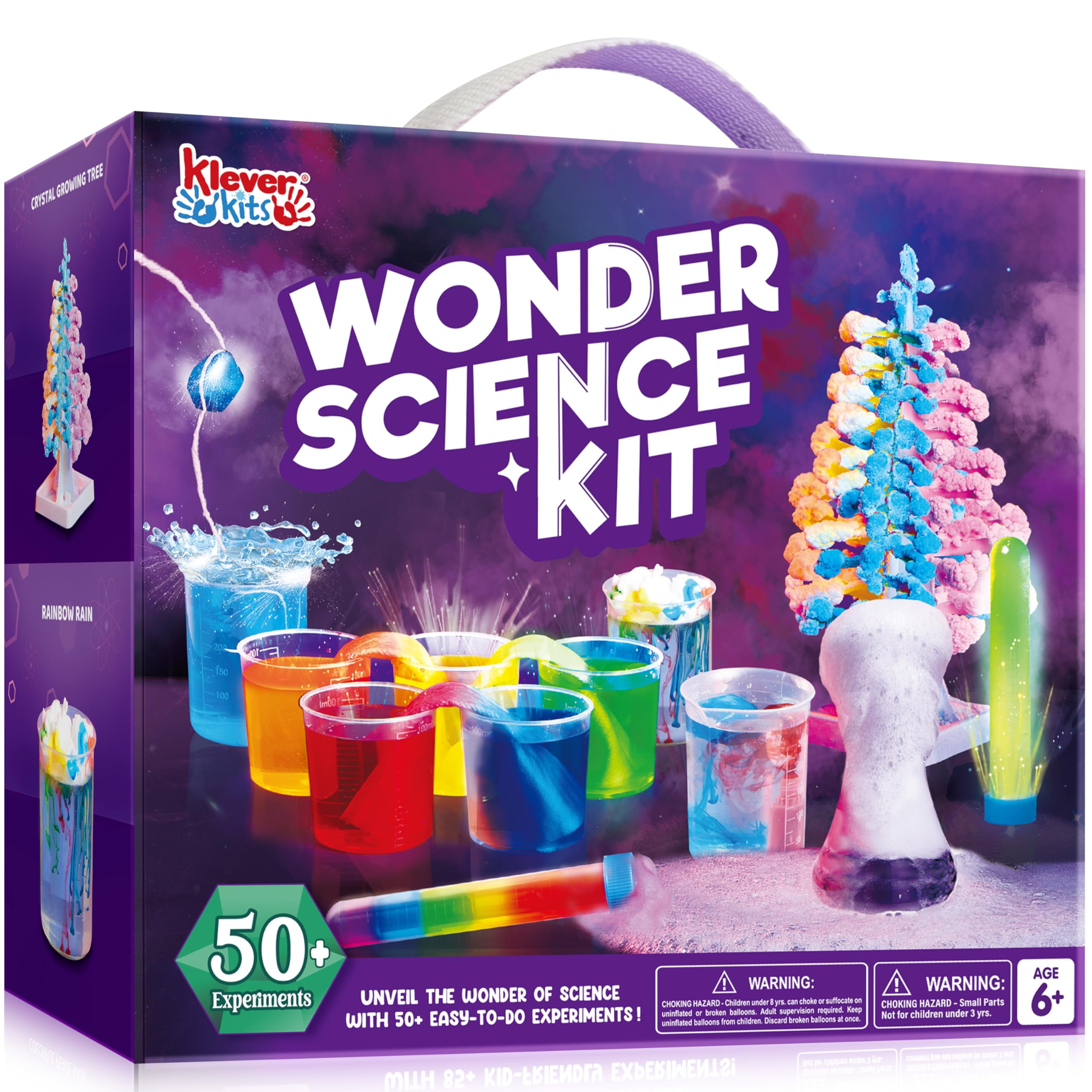 Kit científico Klever Kits Wonder 50+ Experiments para niños de 6 a 8 ...