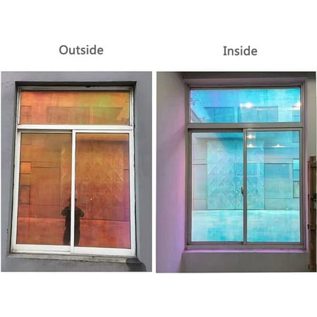 54"x20" Chamelon Color Window Film Rainbow Effect Iridescent Window ...