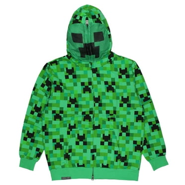 Sudadera con capucha Minecraft Creeper para niños pequeños con máscara ...