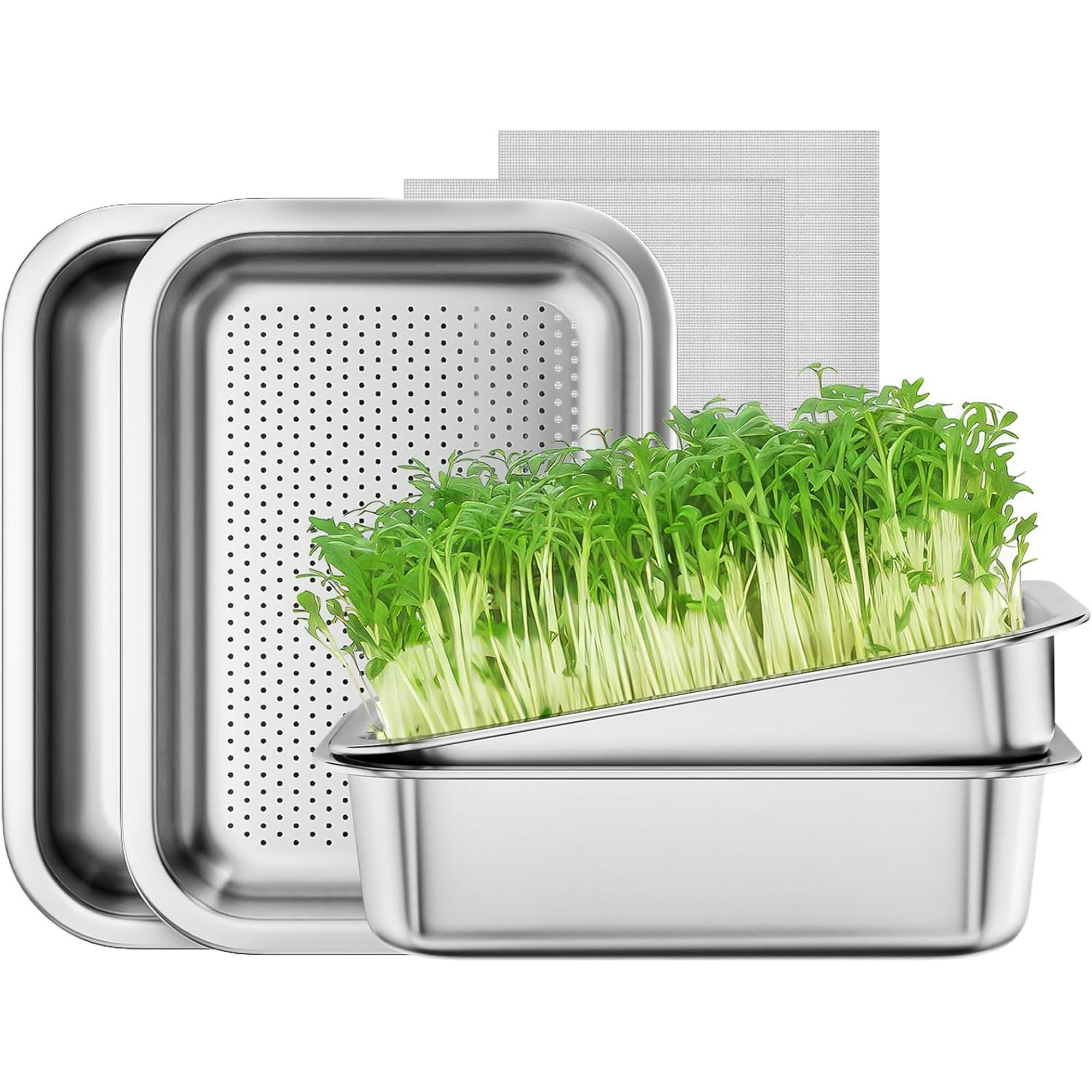 Click here for Salafire 2-Pack Sprouting Tray Kit  Stainless Stee... prices