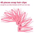24 Pcs Double Grip Hair Clips Metal Snap Clips Women Barrettes for Hair ...