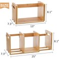 Bamboo Desktop Bookshelf, Expandable Organizer, Small Display Shelf ...