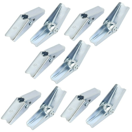 M6 Dia Female Thread Spring Loaded Hollow Wall Anchor Toggle Wing Nut ...